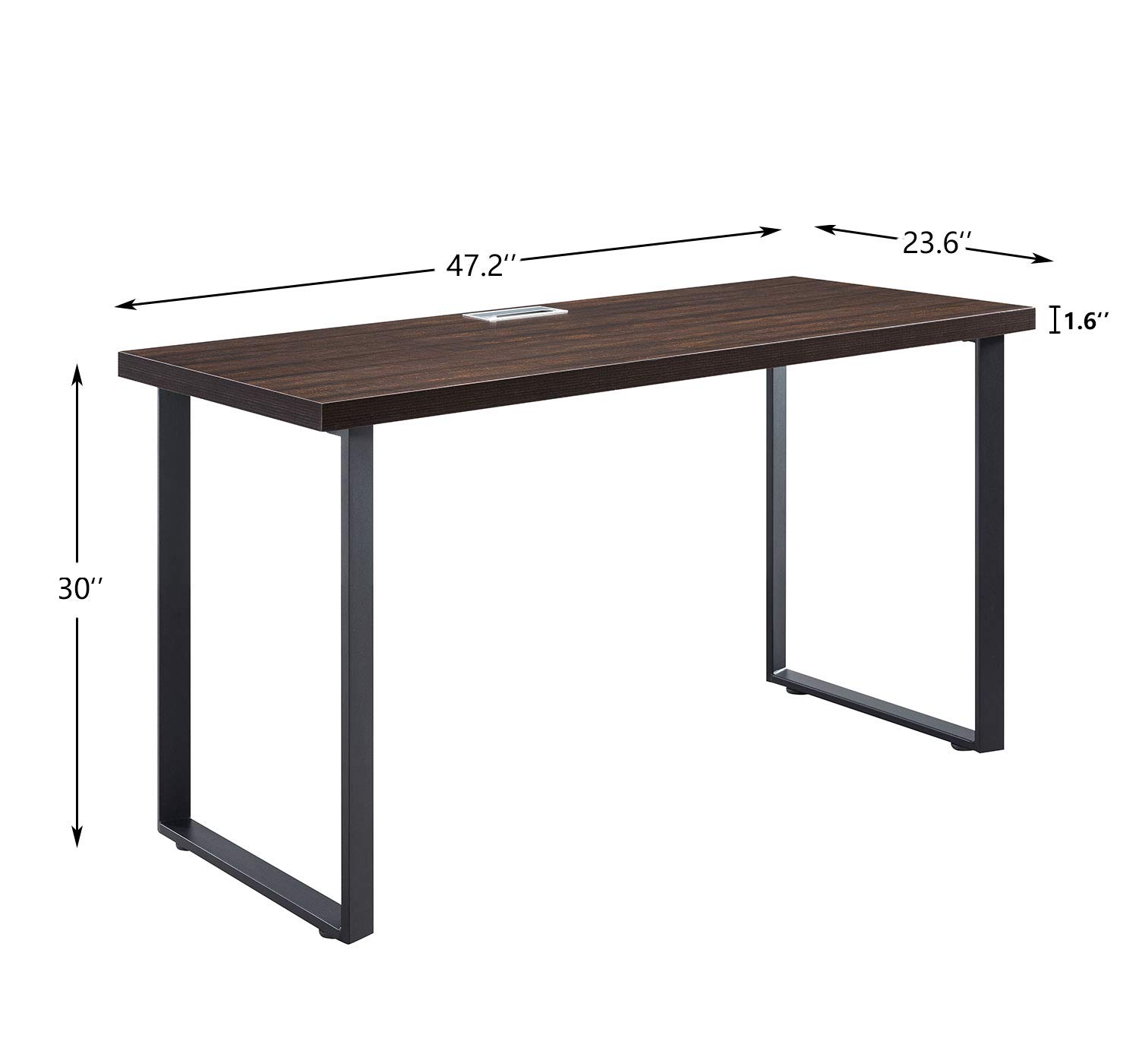 Amoak Computer Desk 47'', Modern Writing Desk, Simple Study Table,Sturdy Laptop Table for Home Office, Brown