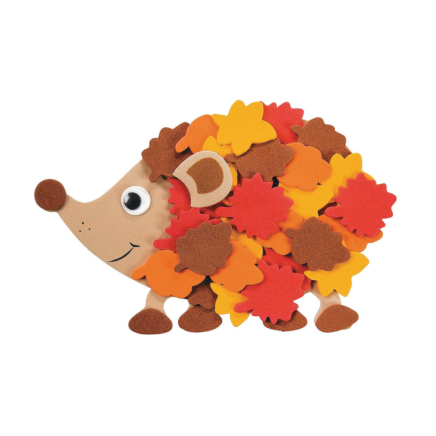 Fall Leafy Hedgehog Craft Kit -Makes 12 Magnets - Crafts for Kids and Fun Home Activities