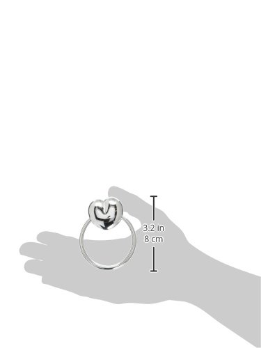 Krysaliis 925 Sterling Silver Heart Teether Rattle - Newborn Baby Boy and Baby Girl Gift - Non-tarnishing and Durable - Packaged in a Beautiful Gift Box