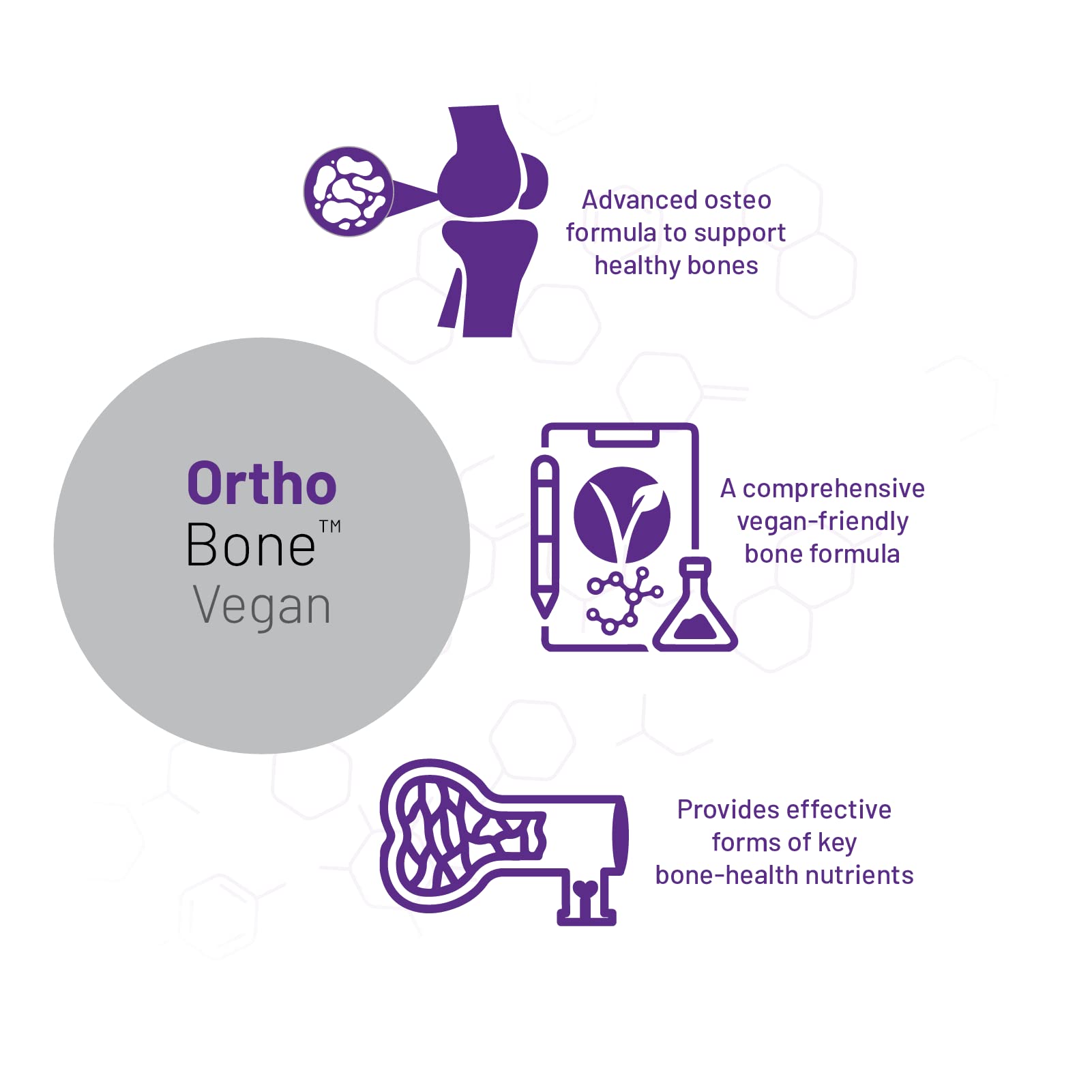 AOR, Ortho Bone Vegan, Osteo Formula to Support Healthy Bones, 300 Capsules (60 Servings)