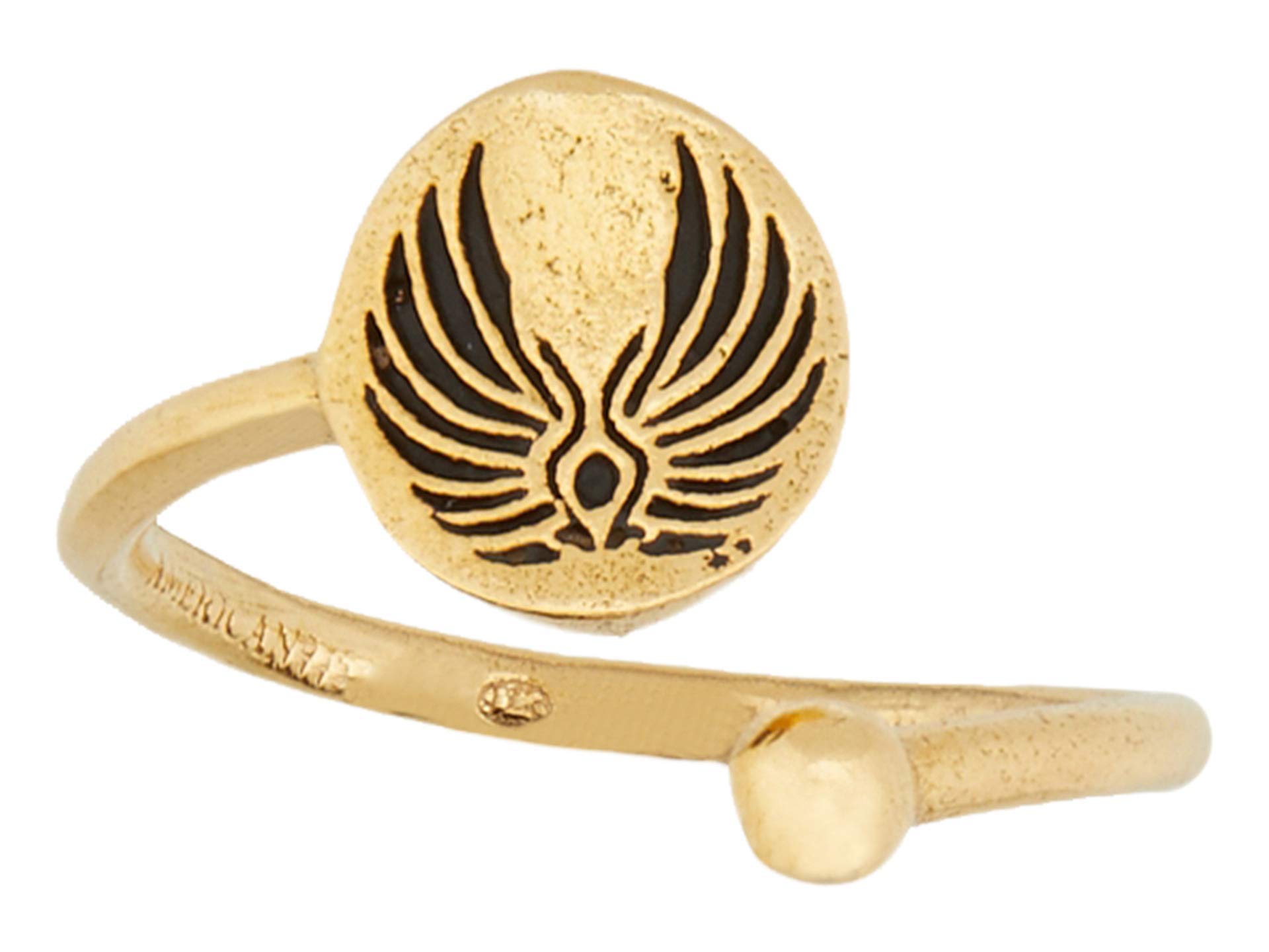 Alex and Ani Women's Guardian Angel Ring Wrap, 14kt Gold Plated