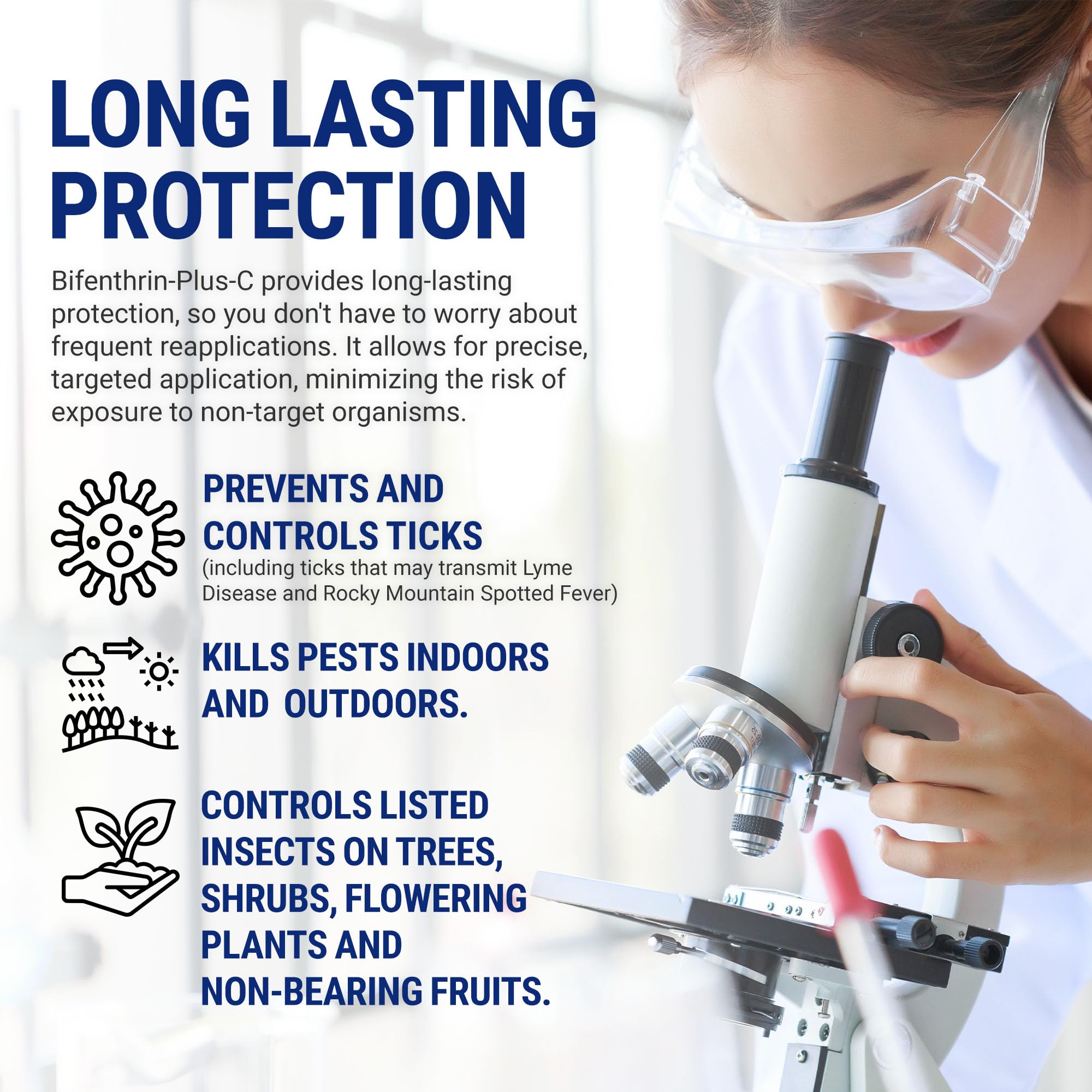 Bifenthrin-Plus-C Insecticide Termiticide (96 oz) | Roach Killer, Termite Treatment, Ant Control & Mosquito, Wasp Spray | Home Defense Pest Control | Residential, Commercial & Industrial Use