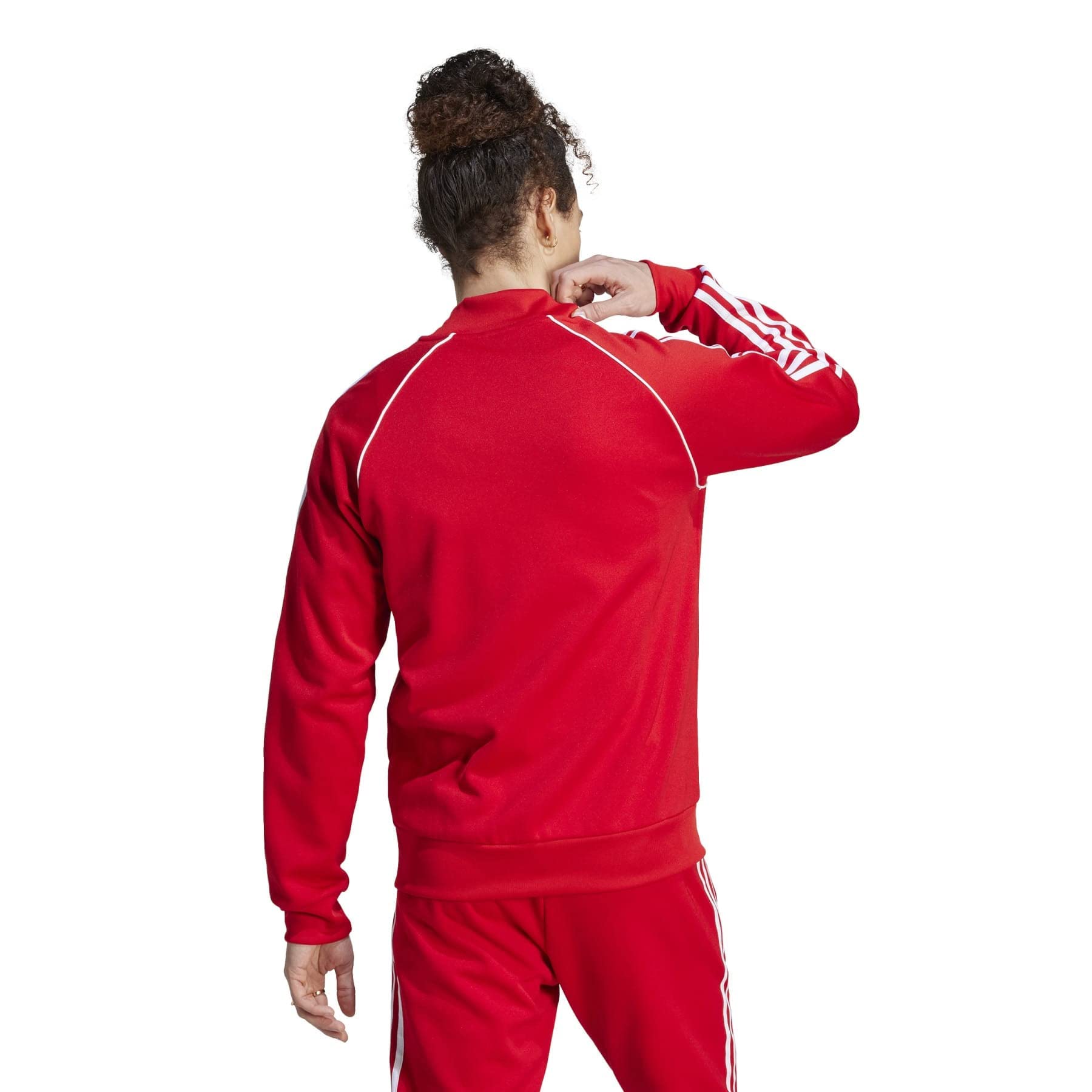 adidas Originals Men's Adicolor Classics Superstar Track Jacket, Shadow Maroon/White, Large