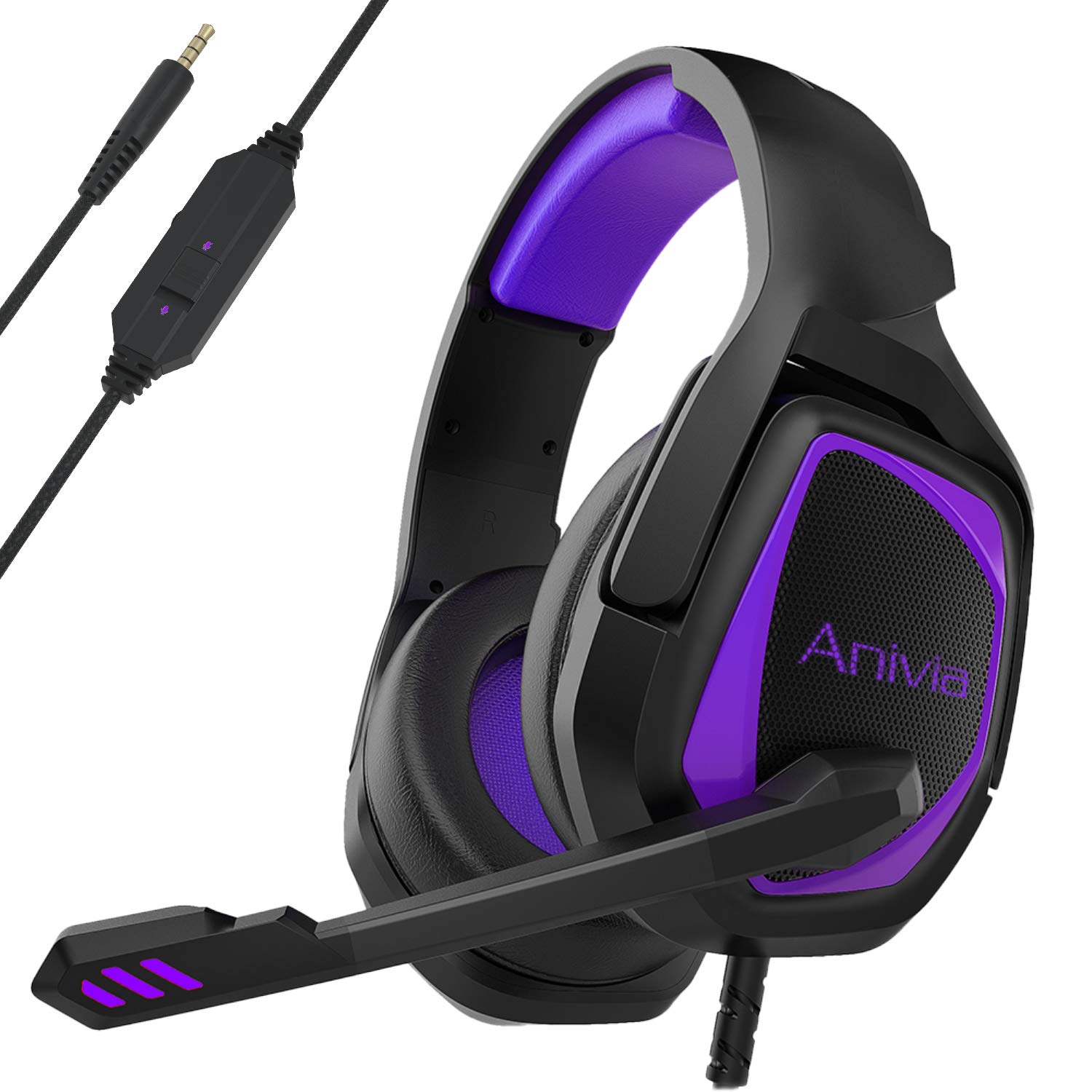 Anivia Stereo Gaming Headset for Xbox One PS4 PC - Surround Sound Over-Ear Headphones Anti-Noise Mic,Volume Control Laptop, Mac,Smartphone, iPad