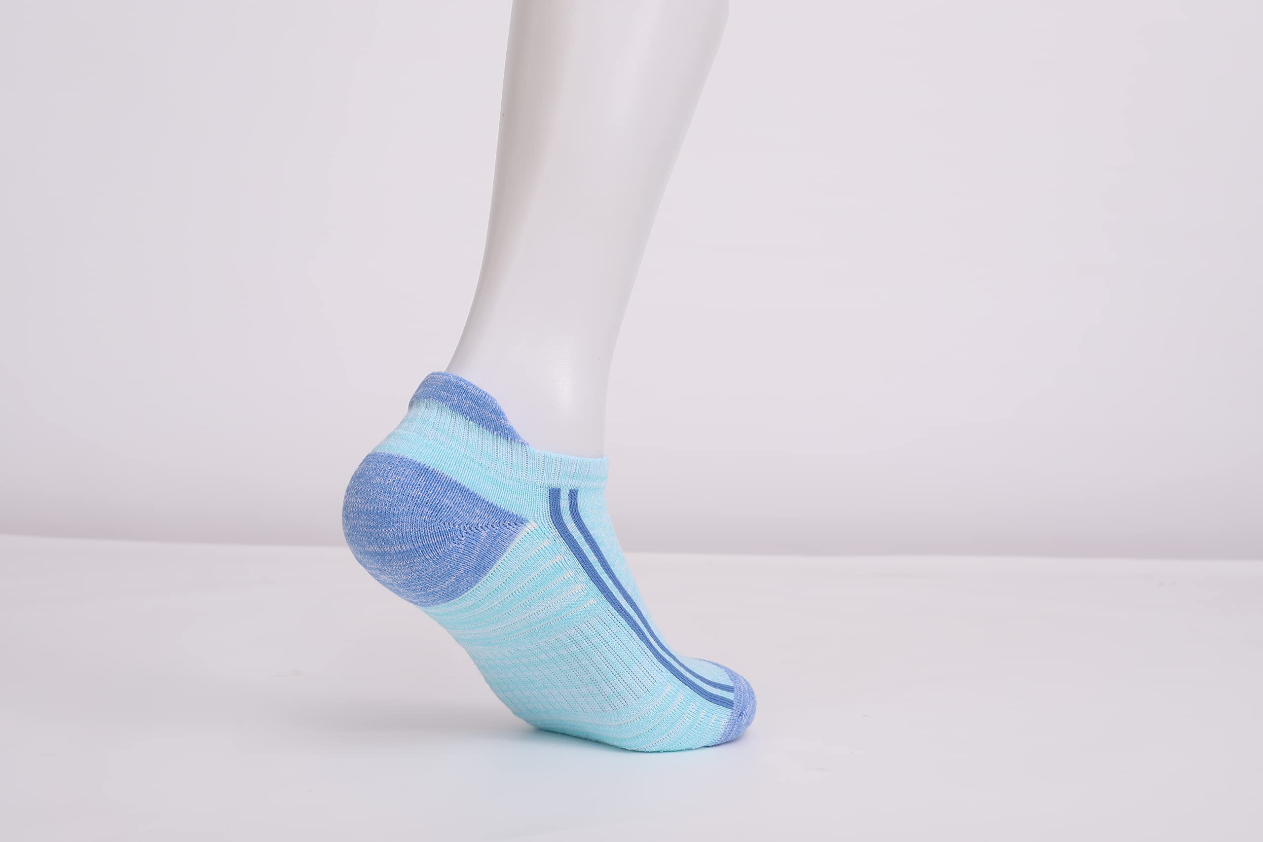 Arashi Women's Low Cut Heel Tab Performance/Athletic Cotton Socks for Running, Tennis, and Casual Use (6 pairs) (Mix)
