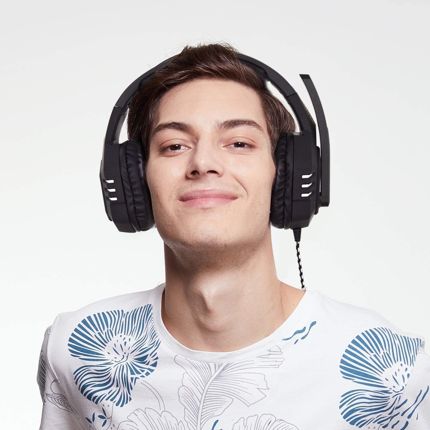 Anivia Wired Stereo Gaming Headset, Over Ear Noise Isolating Headphones with Microphone for PS4//PC/Mac/Smartphones/Tablets/Laptop