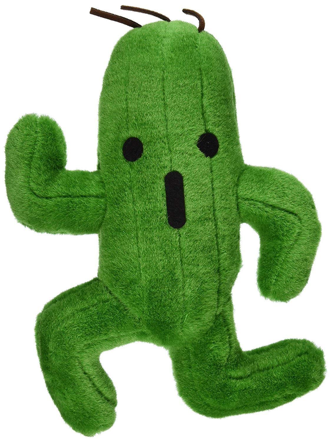 Lixinya Cactus Plush Toy with Classic Cactuar Pose, Green Plant Stuffed Animal Cactus Cactuar Plush