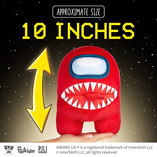 Among Us Plush Impostor | Unique Collectibles |Playable Characters | 10 Inch Doll -Huggable Plushie w/Teeth and Tongue Sticking Out | Kids’ Toys Licensed