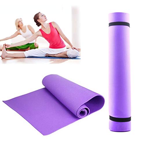 AWFAND Yoga Mat,6MM Extra Thick Exercise Yoga Mat with Carry Strap,Folding Gymnastics Mat,Non Slip, Durable and Lightweight Exercise Mat for Home Gym Exercise Pilates
