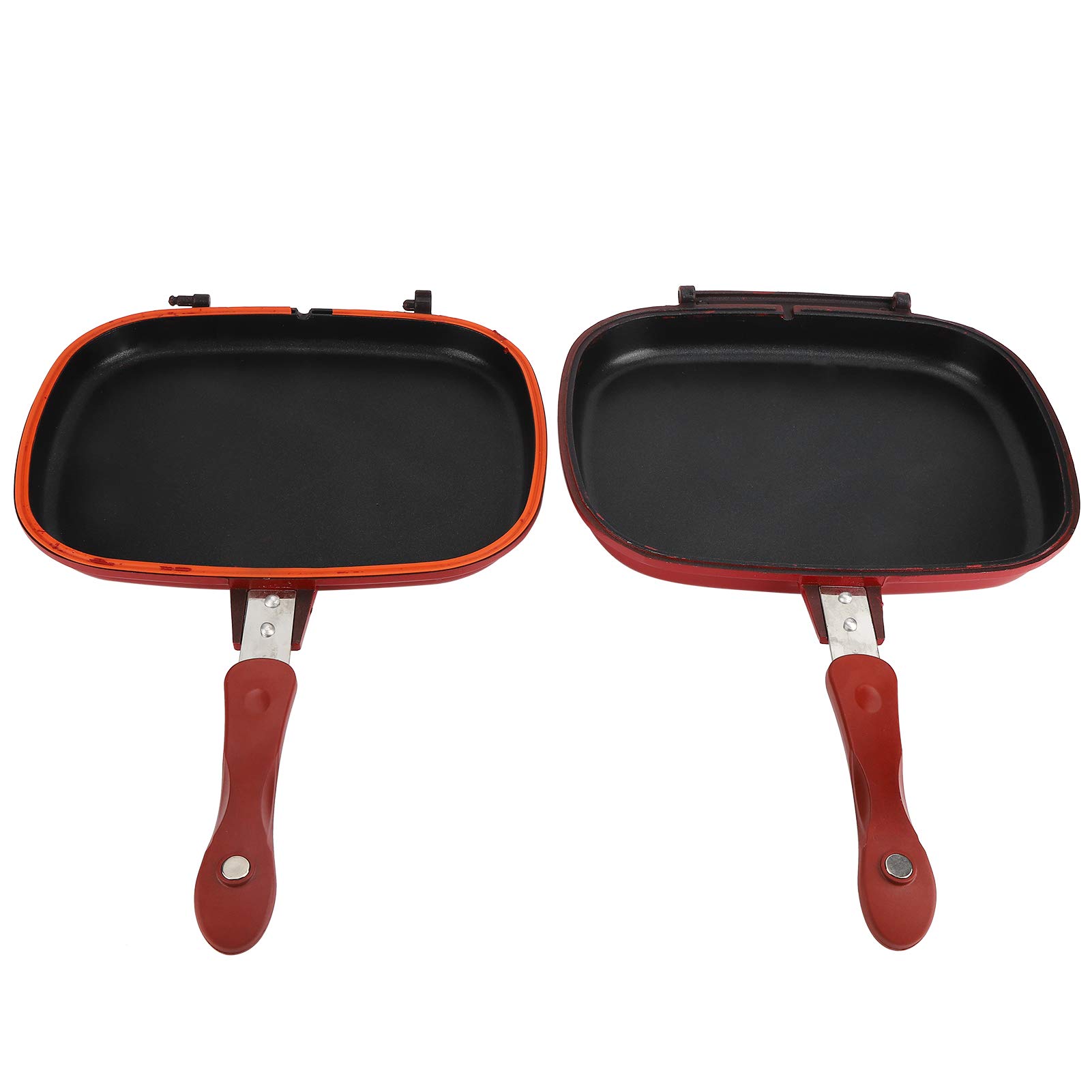 Double Side Grilled Pan, Non‑Stick Aluminium Double Grill Pan Sandwich And Panini Maker Fry Pan for Barbecue, Chicken and Fish