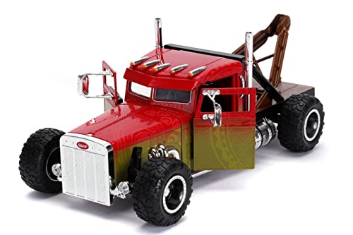 Fast & Furious Presents: Hobbs & Shaw Hobbs' 1:24 Custom Peterbilt Truck Die-cast Car, Toys for Kids and Adults