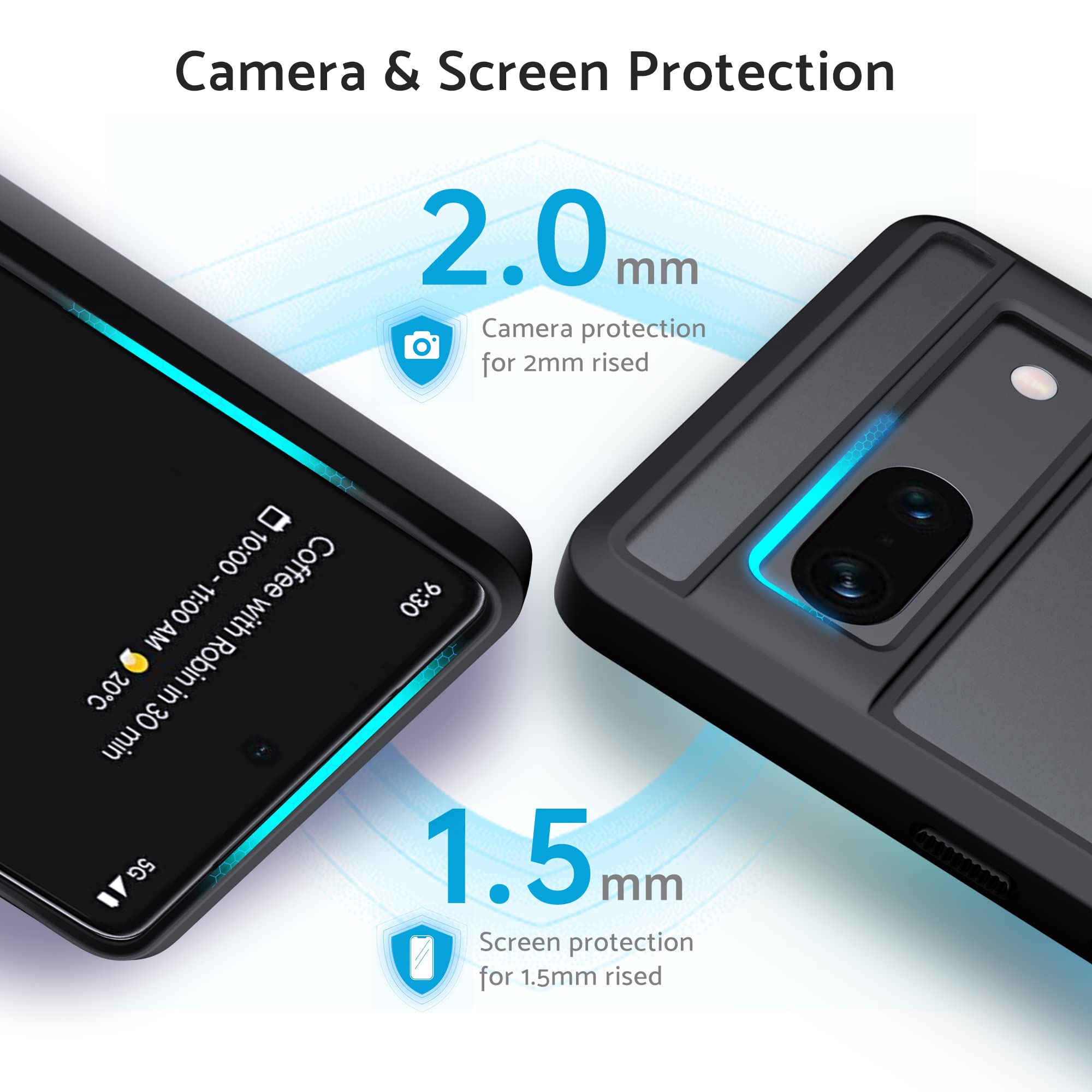 Anqrp Designed for Google Pixel 7 Pro Case, [Compatible with Magsafe] Military Shockproof Protective Translucent Matte Back Anti-Scratch Phone Case Cover for Google Pixel 7 Pro 6.7 inch, Black