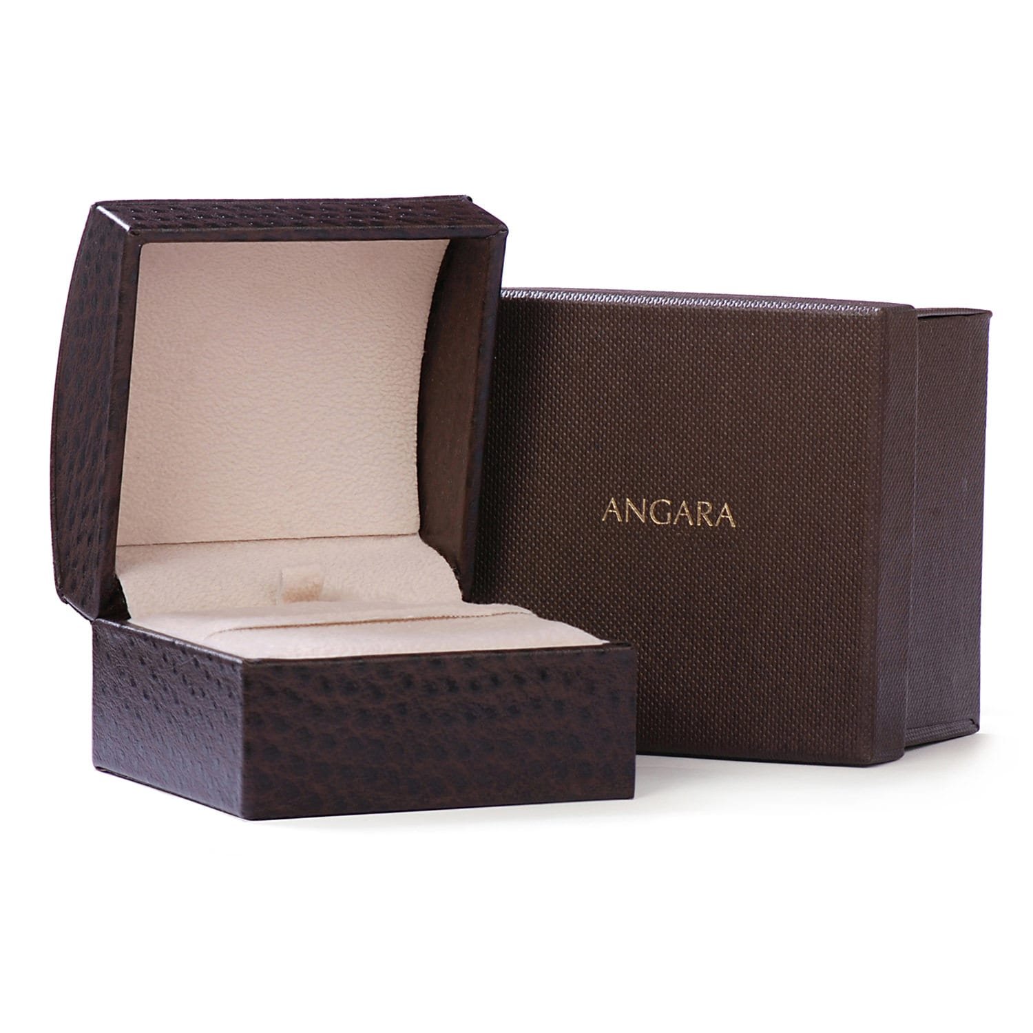 Angara Vintage Style Cushion Garnet Solitaire Ring in 14K Yellow Gold (6mm) - January Birthstone
