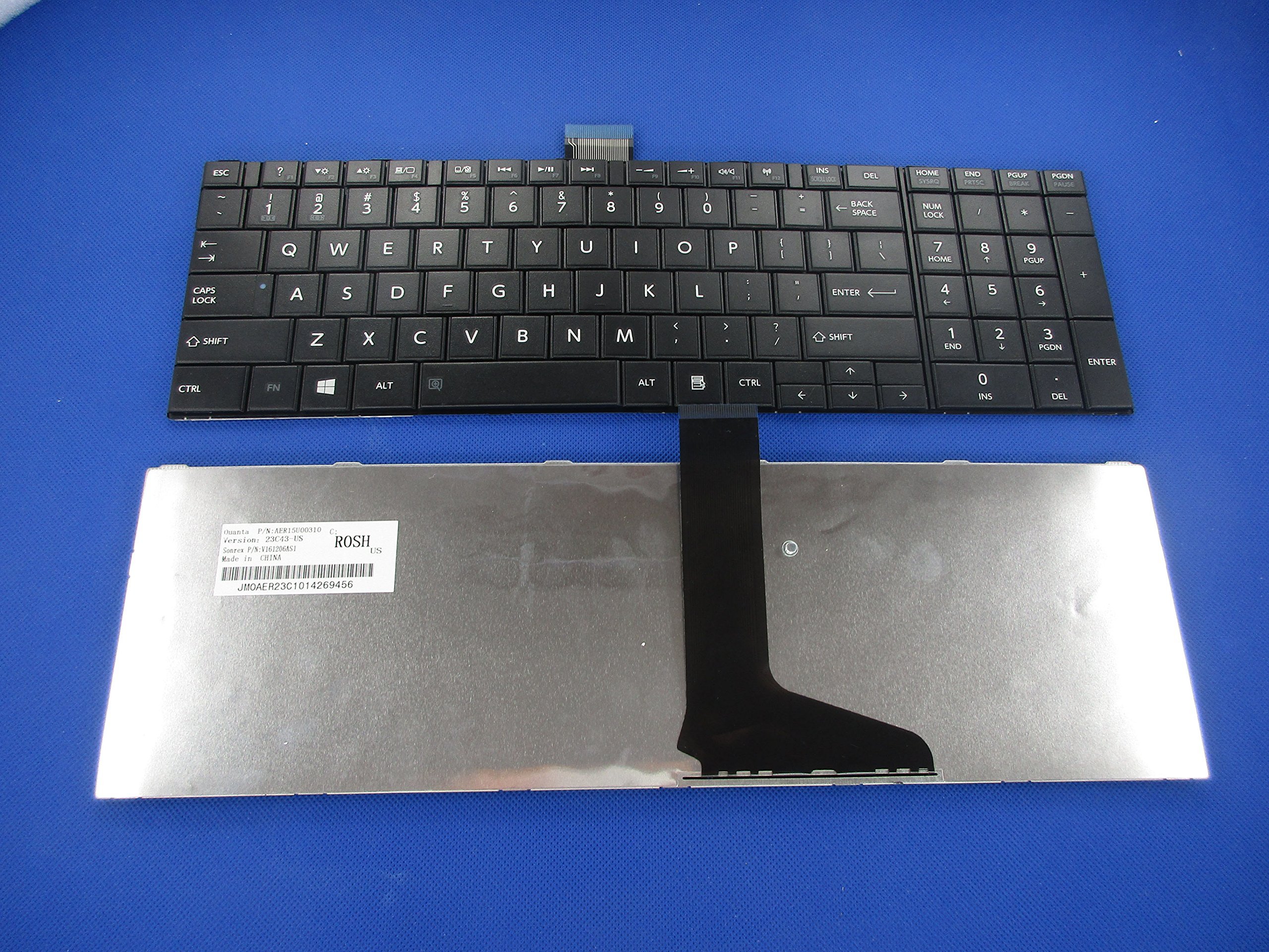 SUNMALL Keyboard replacement Compatible with Toshiba Satellite C850 C855 C855D L850 L855 L855D L875D P850 P875 P855 Black US Layout