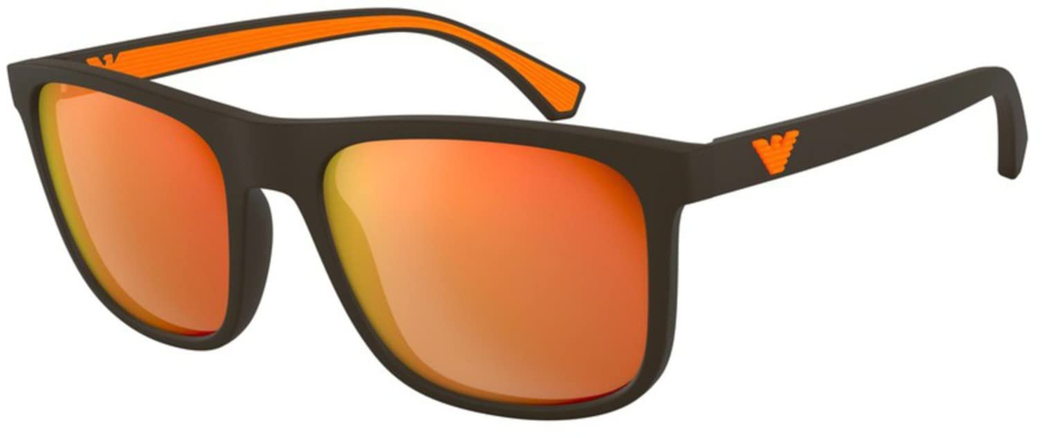 Armani EA4129F Sunglasses 5752F6-56 -, Orange Mirror Red EA4129F-5752F6-56