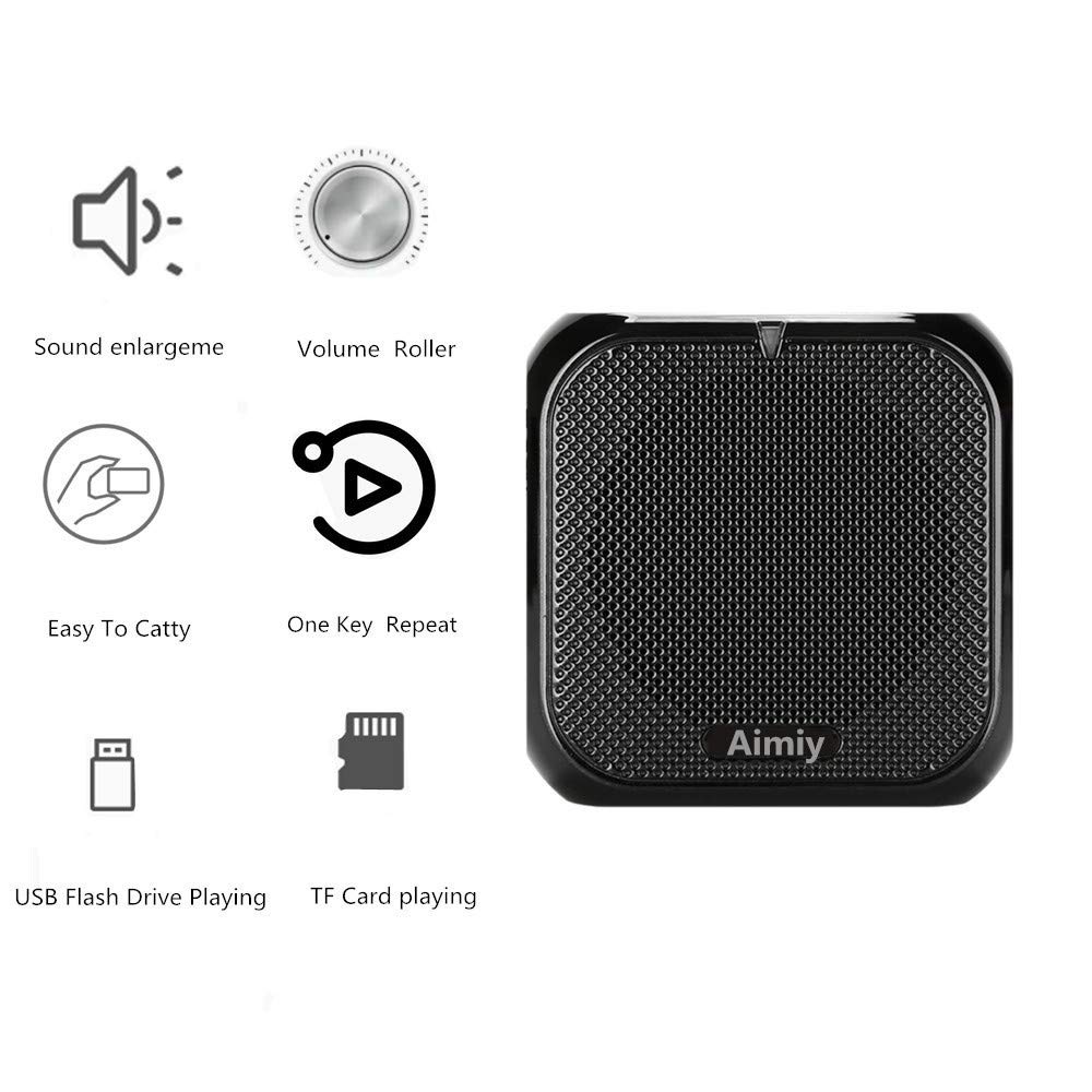 AIMIY Voice Amplifier for Elderly Neck Wired Headset Microphone Support /MP3/TF Card for Shopping Guide, Tour Guides, Presentations, Costumes Coaches, 10W Long Battery Life
