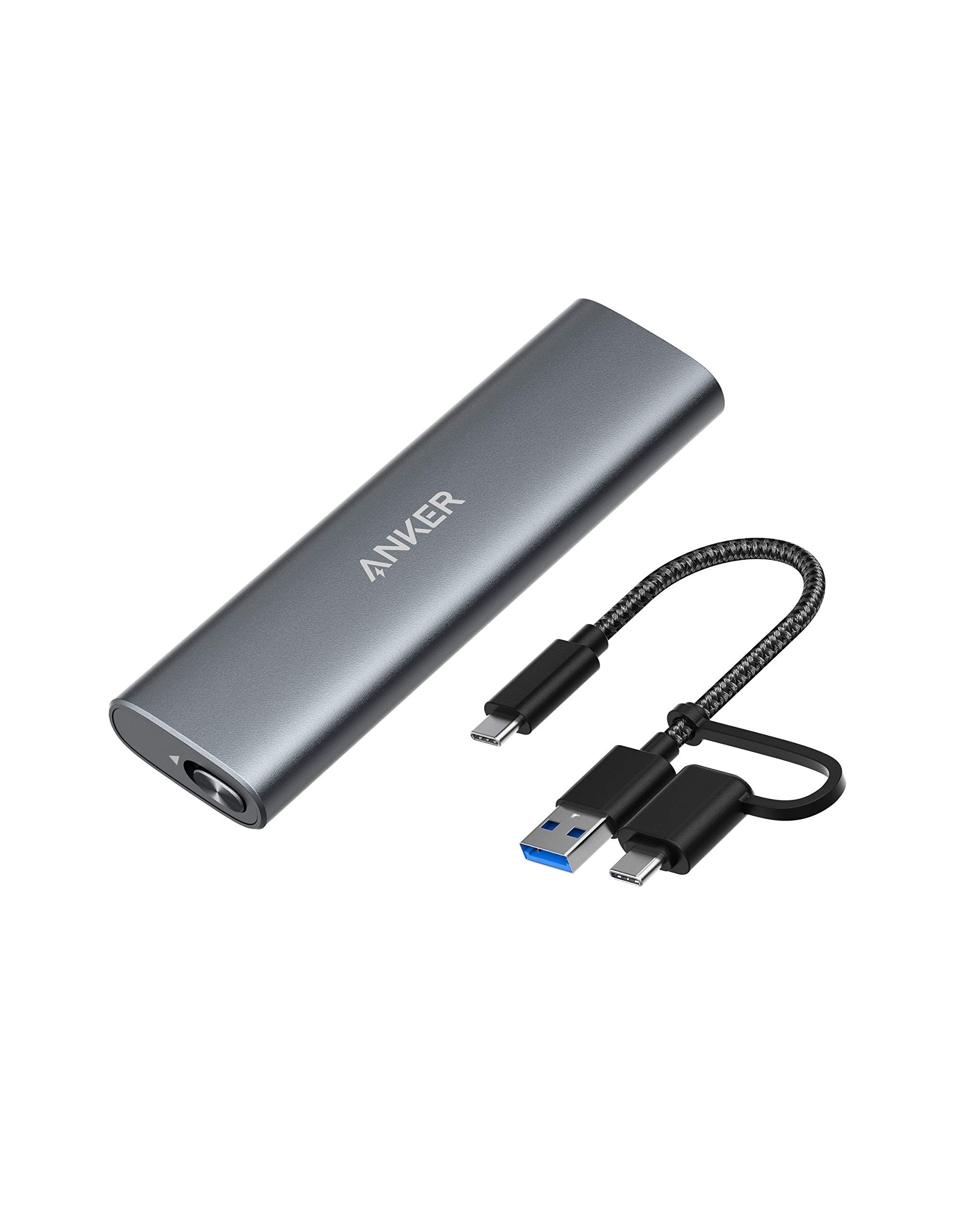 Anker PowerExpand M.2 NVMe and SATA SSD Enclosure Adapter, USB 3.1 Gen2 10Gbps, USB C and Thunderbolt 3 Compatible, Supports M or B&M Keys, and Size 2230/2242 / 2260/2280 SSDs