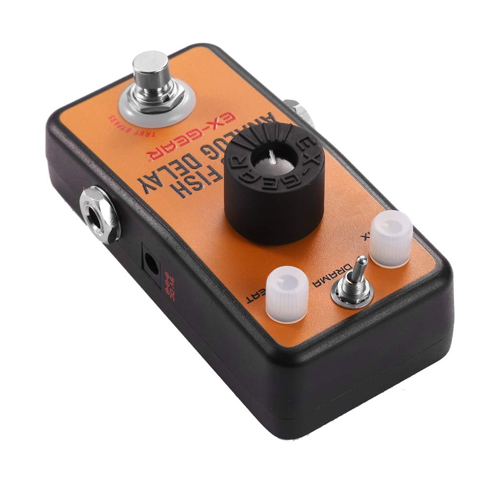EX-GEAR Echo Fish Analog Delay Guitar Pedal with Drama Switch, True Bypass