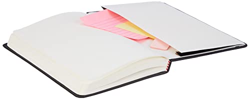Amazon Basics Classic Blank Notebook, 240 Pages, Hardcover, Black, 5 x 8.25-Inch
