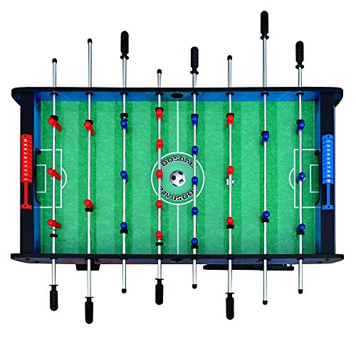 Hathaway Gladiator 48" Folding Foosball Table, Arcade Table Soccer for Game Rooms, Includes Foosballs, Blue/Black