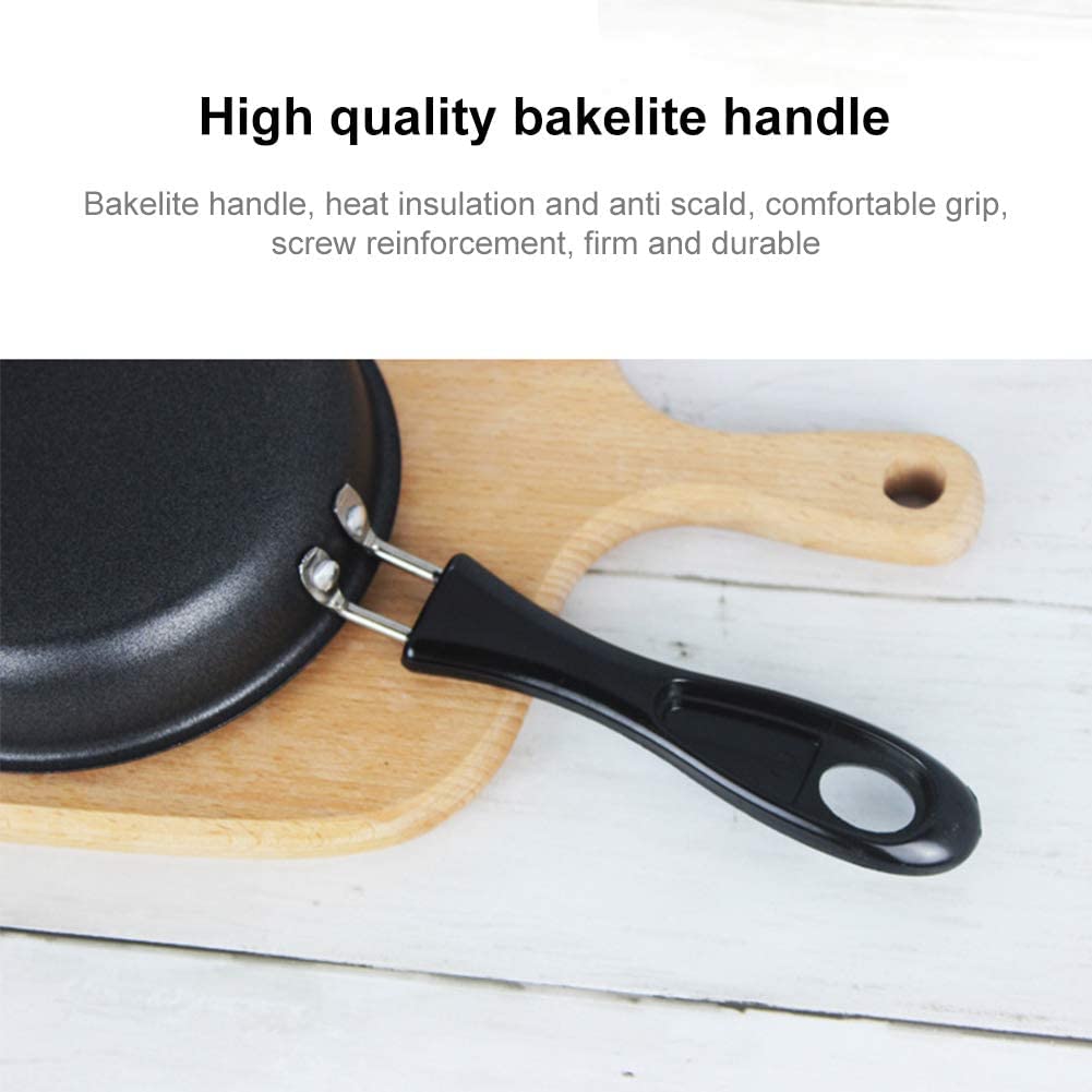Demoyaya One Egg Frying Pan, Mini Induction Frying Eggs Pan, 4.7" Single Egg Durable Small Pan with Handle Heat Resistant Non Stick Pot, Portable Pan for Stove Gas Induction Hob