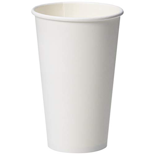 Amazon Basics Compostable 16 oz. Hot Paper Cup, Pack of 1,000, White