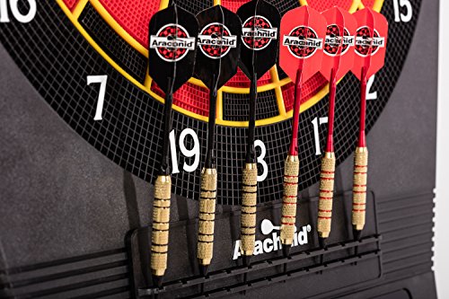 Arachnid Cricket Pro 670 Tournament-Quality Dartboard with 35 Games and 318 Variations (6 Cricket Games) , Black