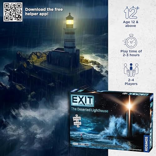 EXIT: The Deserted Lighthouse (With Jigsaw Puzzle) | Exit: The Game - A Kosmos Game | Family-Friendly, Jigsaw Puzzle-Based at-Home Escape Room Experience for 1 to 4 Players, Ages 12+