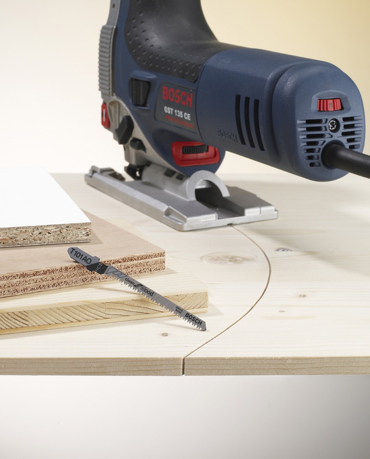 Bosch T-101AO/3 Jigsaw Blades for Woodworking, Set of 3
