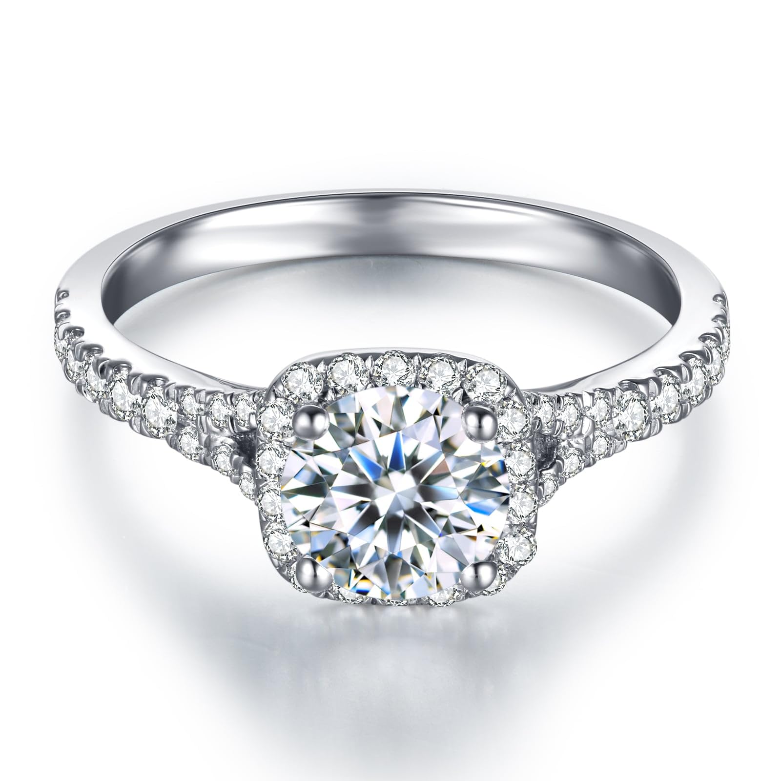 Atylyk Moissanite Engagement Ring Wedding Promise Gold-plating Sterling Silver Rings for Women (8)