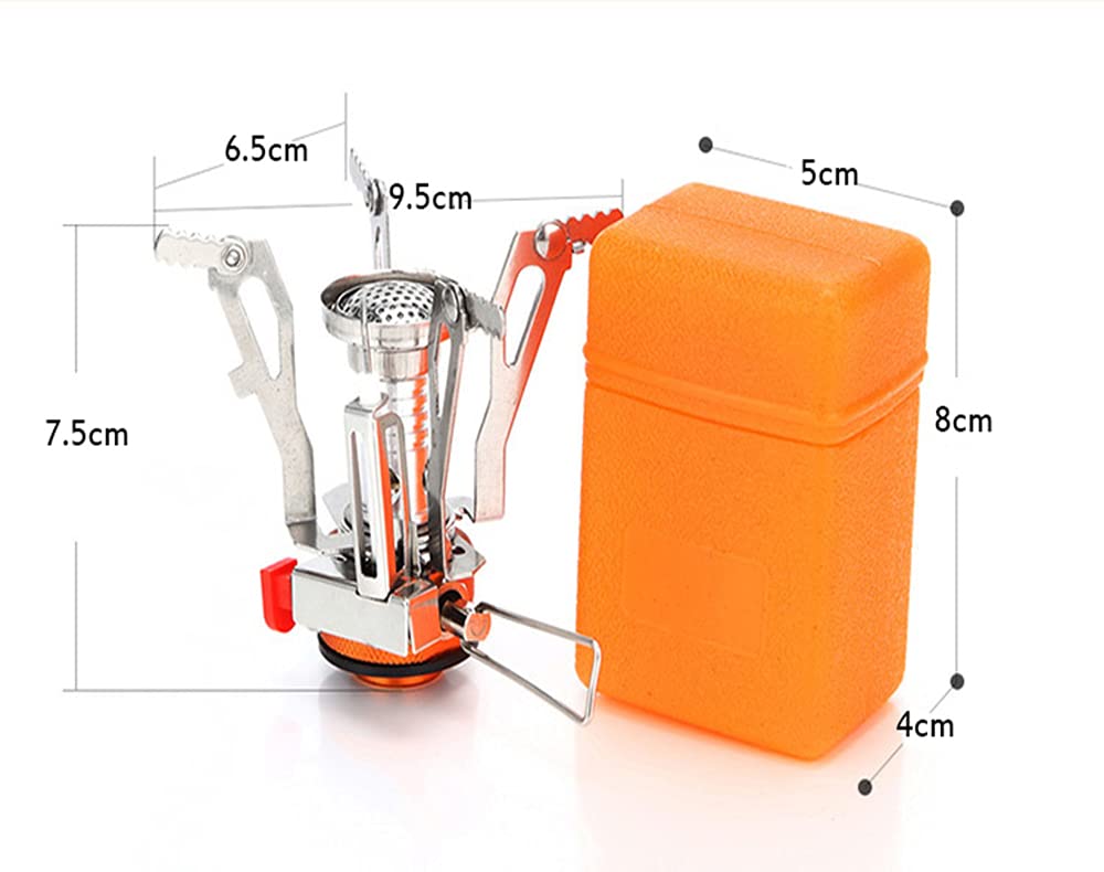 AOTU Portable Mini Camping Stoves Backpacking Stove with Piezo Ignition Miniature Portable Picnic Camping Stove for Outdoor Camping Hiking Cooking(0.25 lb Portable Ultralight Burner)