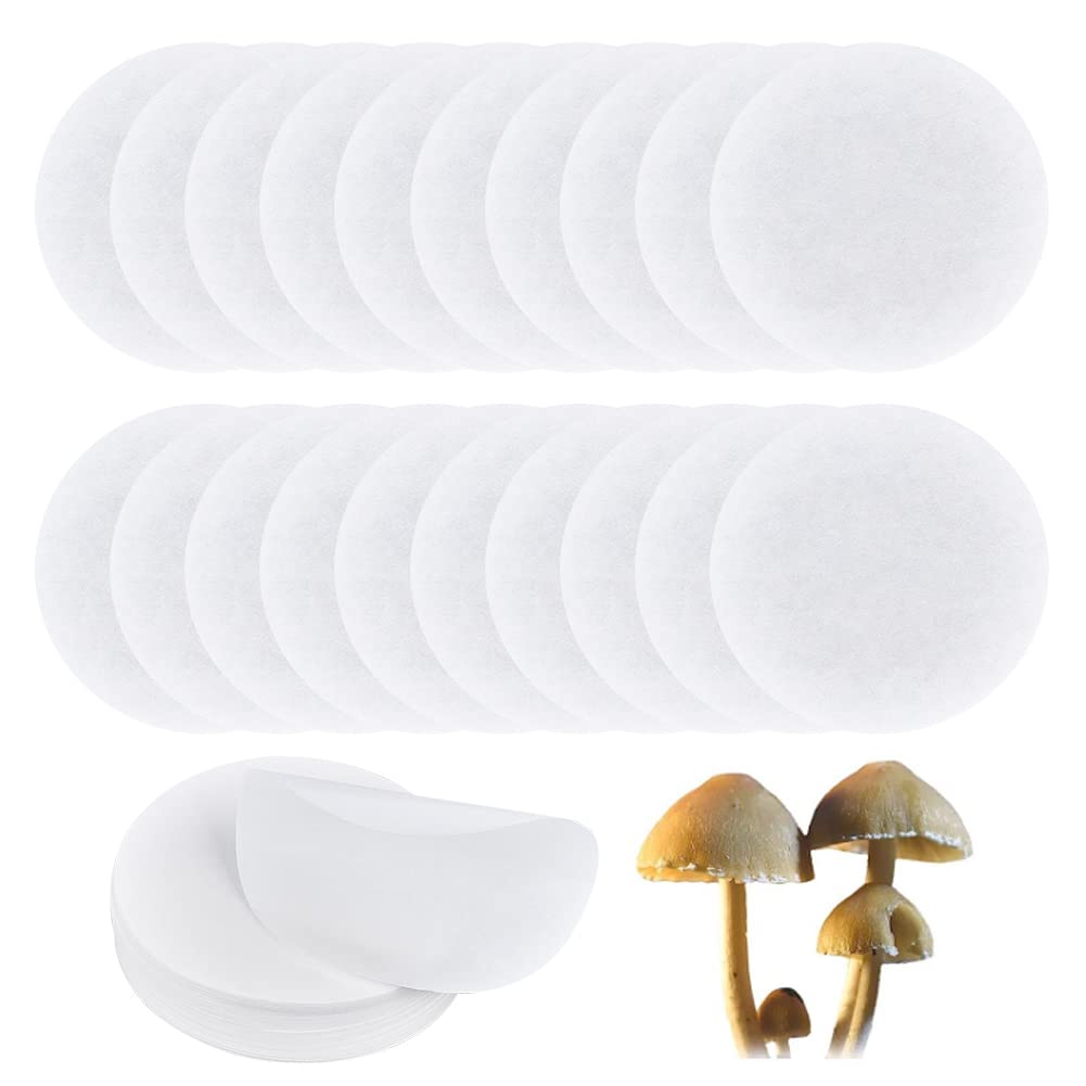 GORGECRAFT 100PCS Synthetic Circular Filter Discs Paper Quantitative Patch Injection Ports and Filters Medium Speed Wide Mouth Size Laboratory Funnel Filters Paper
