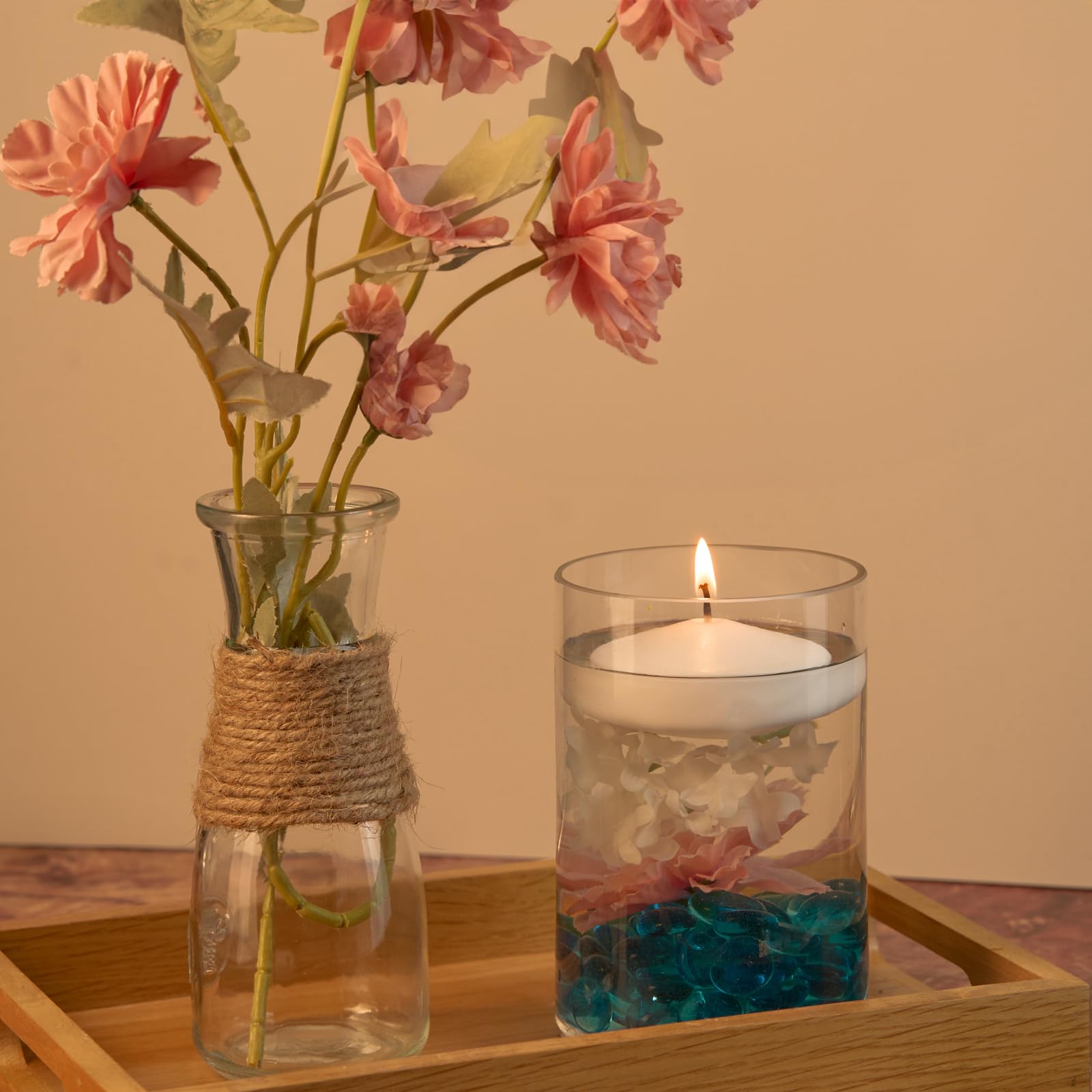 Capaniel 3 inch White Floating Candles, 48 Packs Unscented Floating Candles for Centerpieces-10 Hours Burn Time-3β Floating Tealight Candles for Cylinder Vases, Pool, Wedding, Party, Valentine's Day