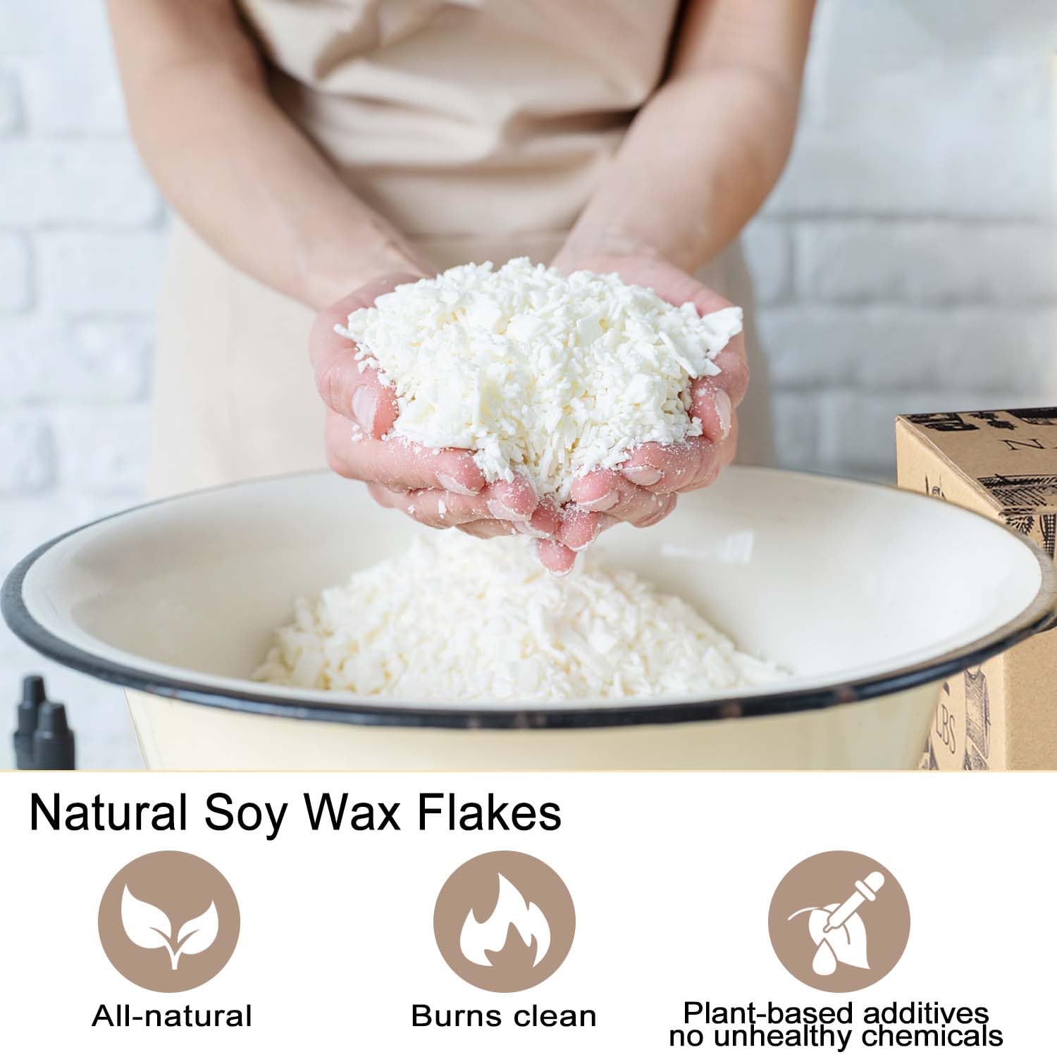 Candle Making Kits for Adults,Beginner,Kids, Soy Wax, Making Supplies Include 10 LB Soy Wax Flakes, 100 Candle Wick, Centering Devices, Melting Pot