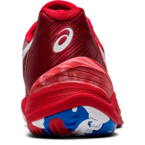 ASICS Men's Sky Elite FlyteFoam L.E. Volleyball Shoes, 7.5, CLASSIC RED/WHITE