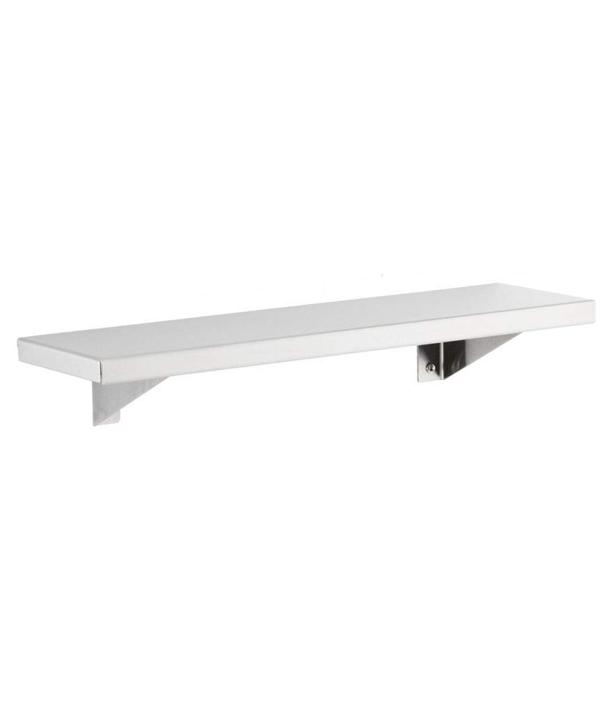 Choice Builder Solutions Bobrick B-298 8″ Wide Stainless Steel Shelf - Satin Finish (24″ L)