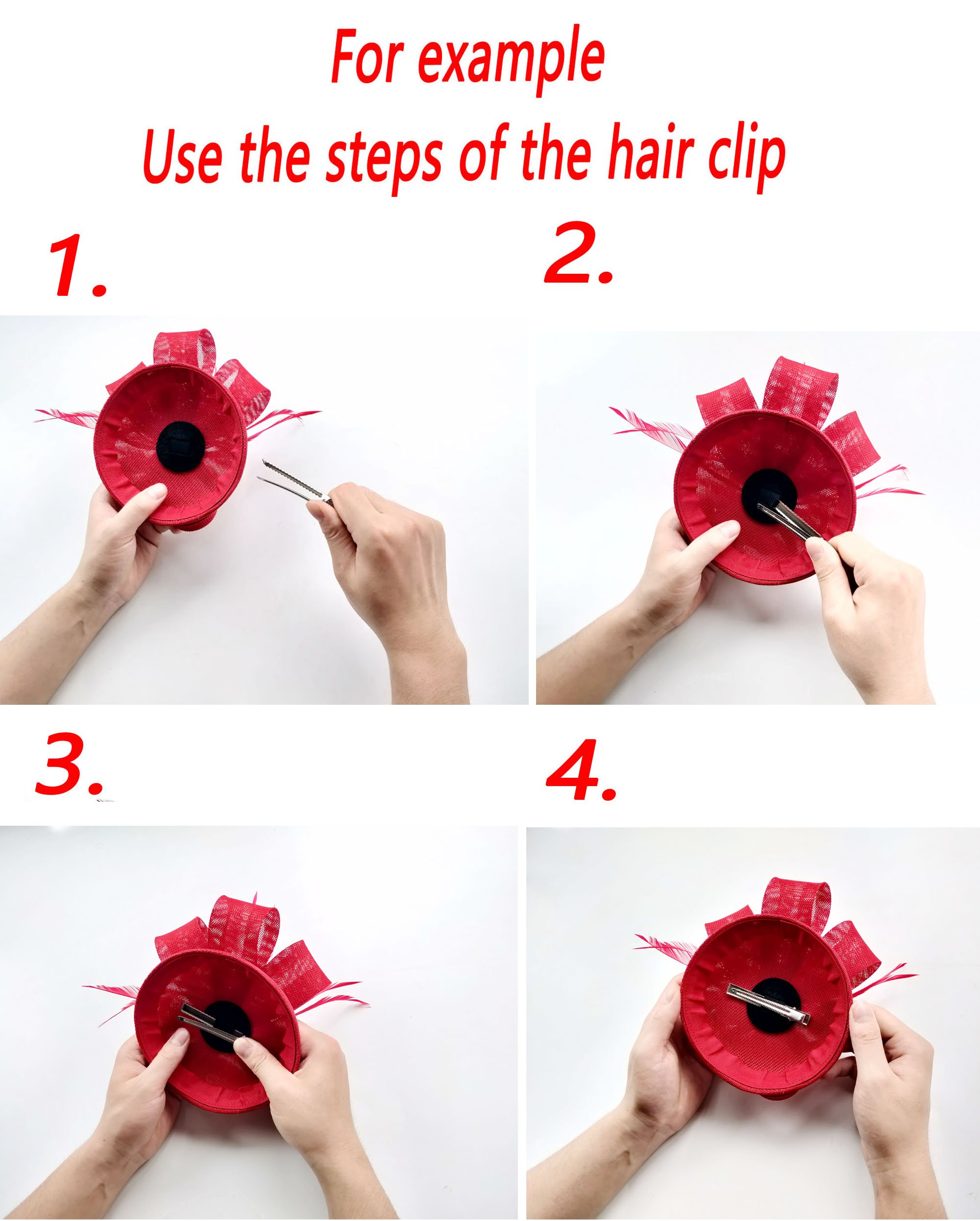 Ahugehome Fascinator Hats for Women Feather Headband Fascinators Pillbox hat Wedding (H White)