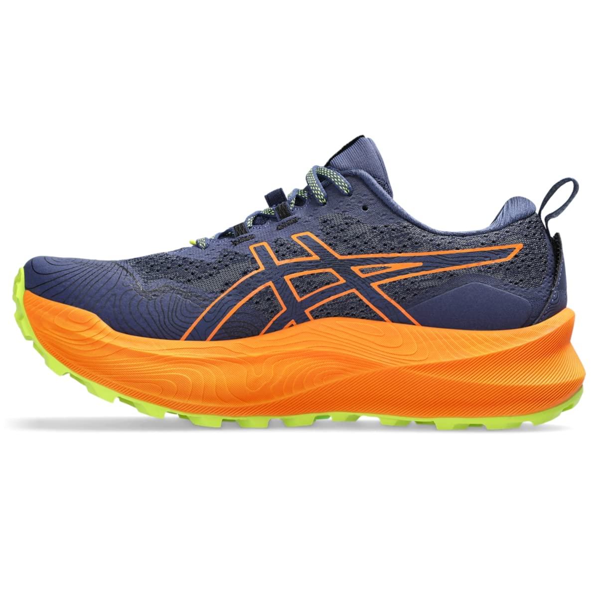 ASICS Men's Trabuco Max 2 Running Shoes, 11.5, DEEP OCEAN/BRIGHT ORANGE