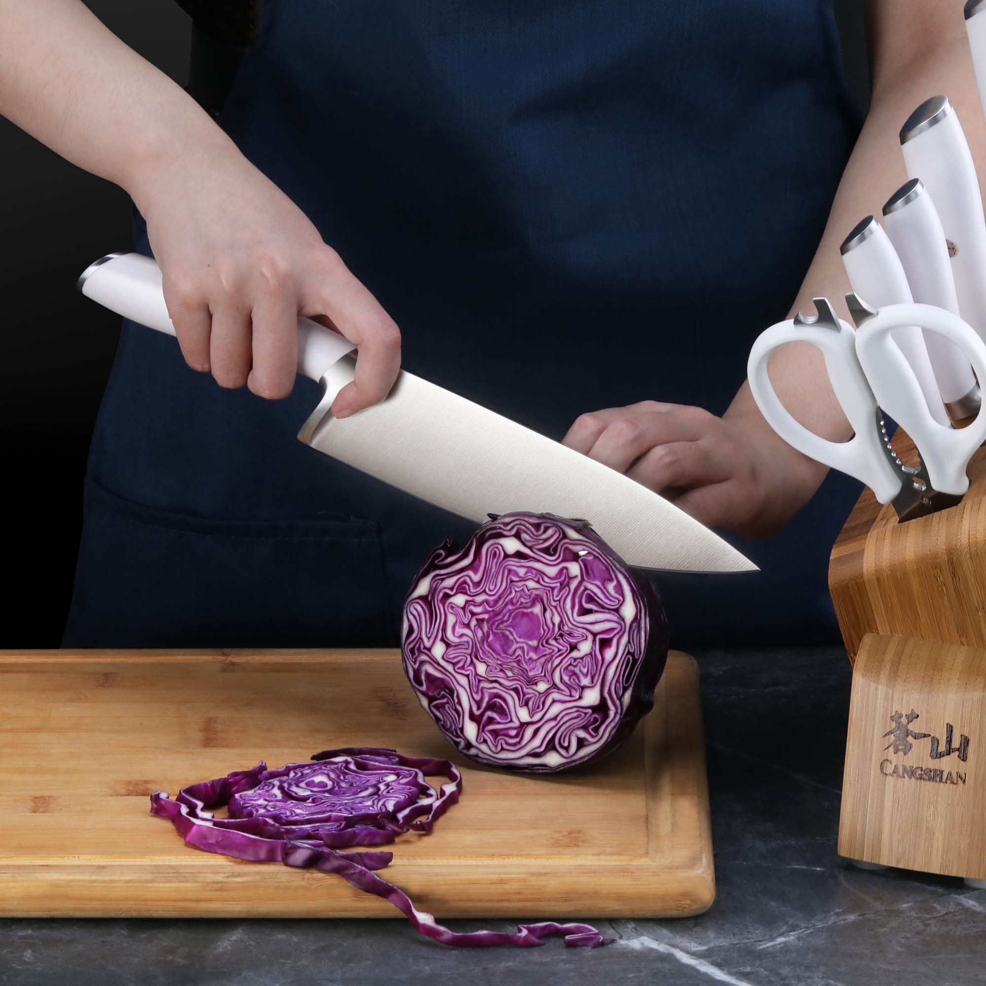 Cangshan L1 Series 1026610 German Steel Forged 7-Piece Knife Block Set