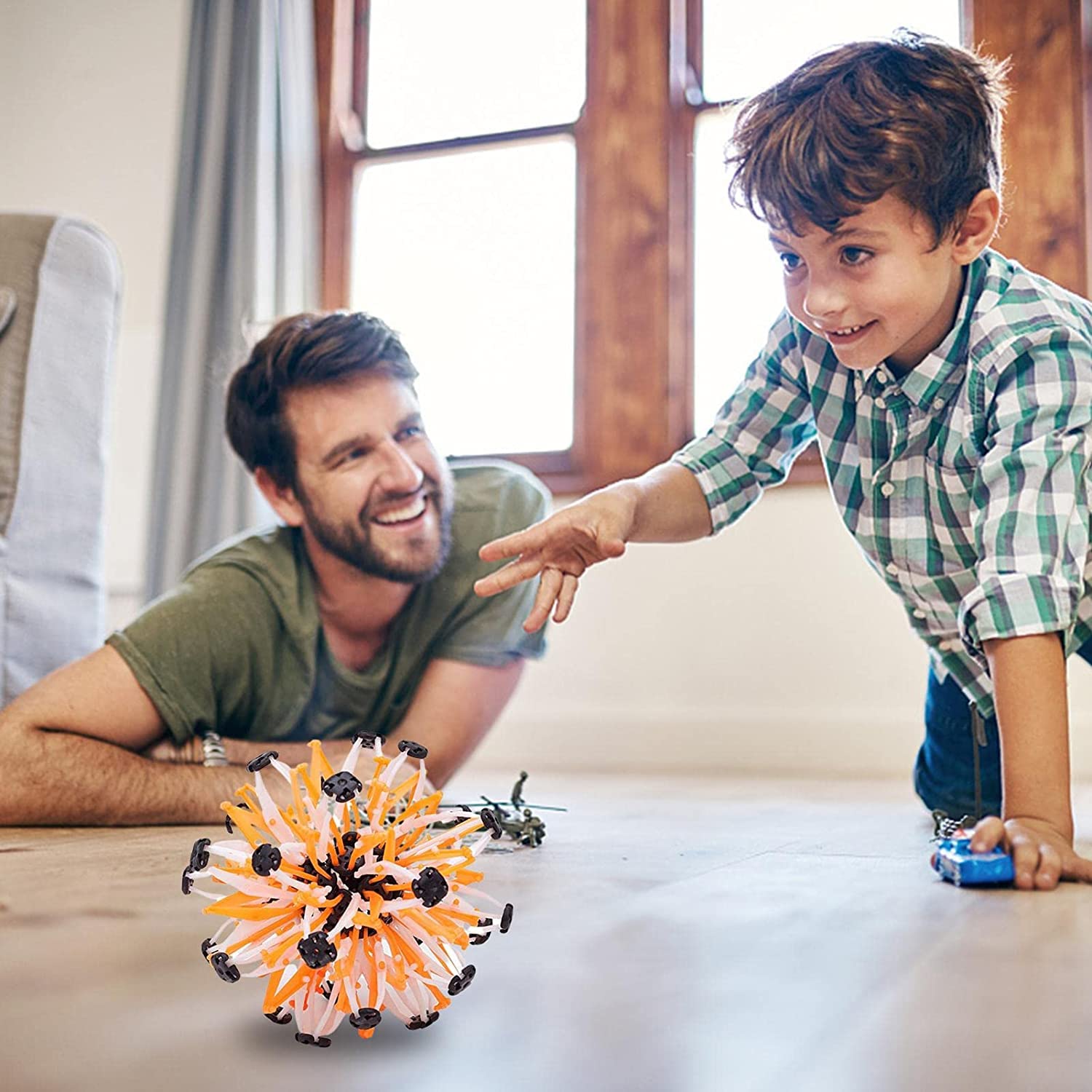 Baby Toy Novel Expansion Ball (Suitable for Practicing Yoga, deep Breathing) for Both Boys and Girls as a Birthday Gift (Orange)