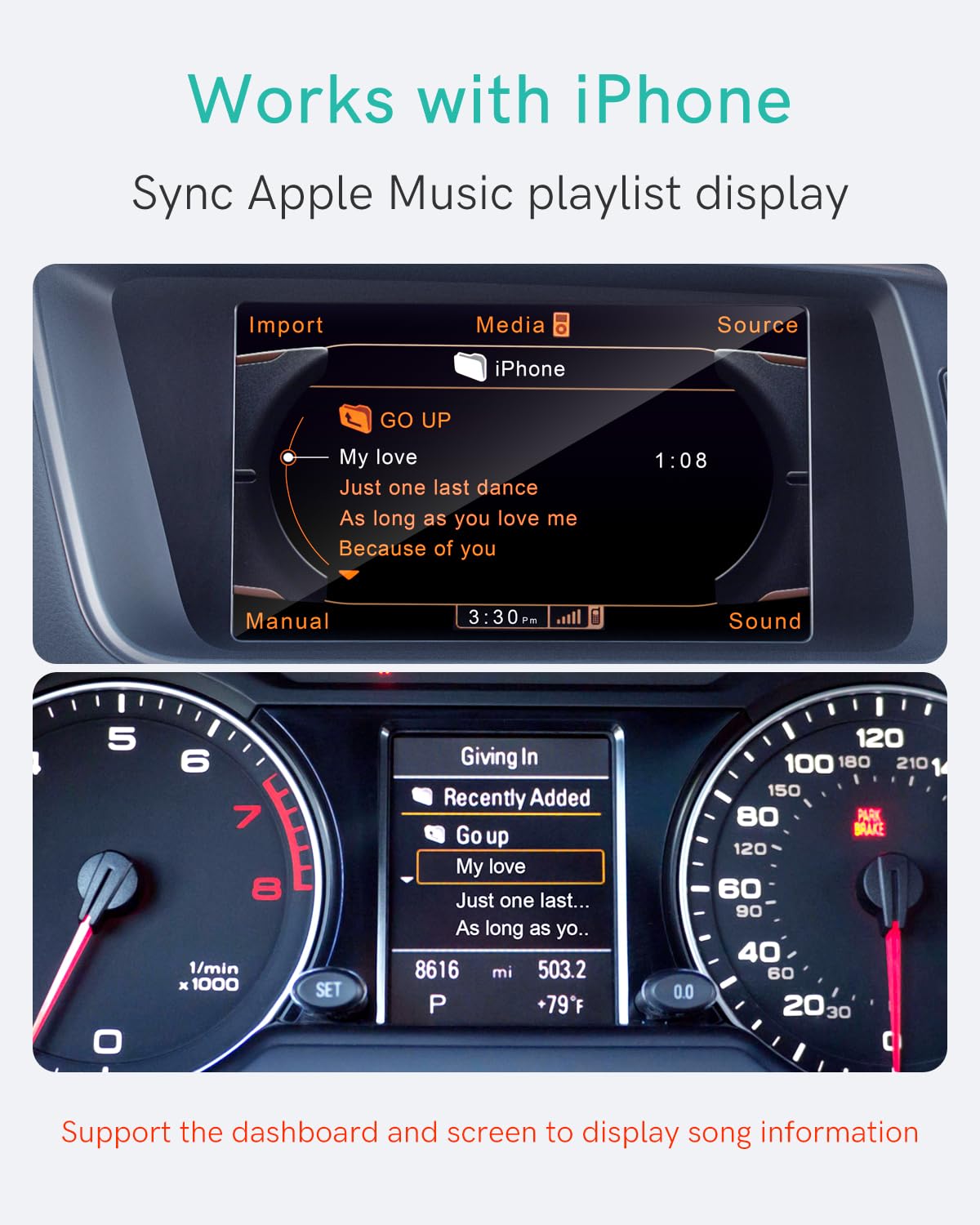 CHOOCL Bluetooth 5.0 aptX-HD Car Adapter Compatible for Audi MMI 3G AMI Music Interface,Audi Symphony,Audi Concert,Mercedes Media Interface and Volkswagen MDI Connector(A1-3000A)