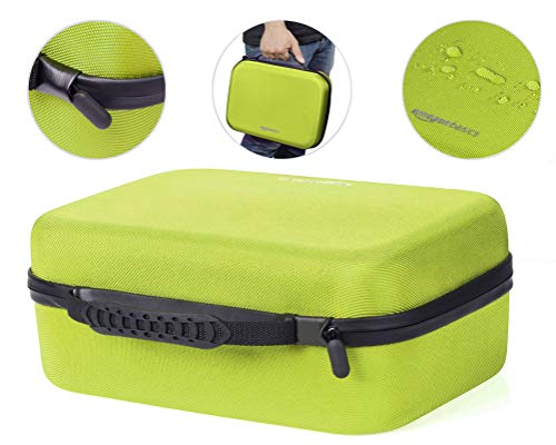 Amazon Basics Hard Shell Travel and Storage Case for Nintendo Switch and Switch OLED- 12 x 4.8 x 9 Inches, Neon Yellow