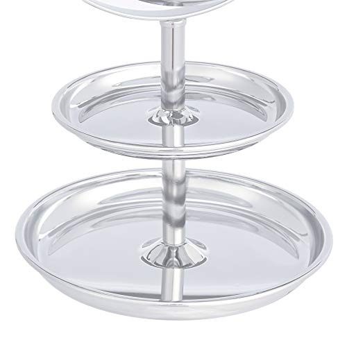 Amazon Basics Vanity Mirror with Dual Trays - 1X/5X Magnification, Chrome