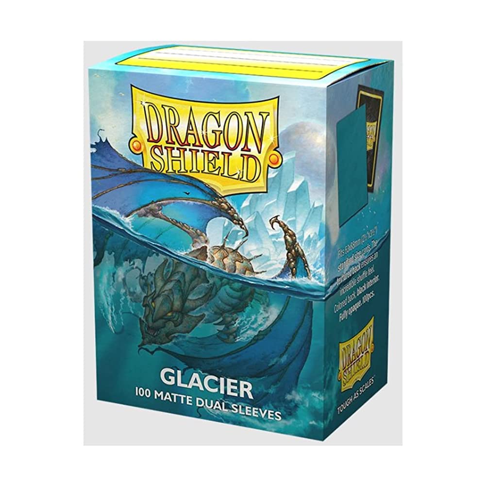 Arcane Tinmen Dragon Shield Sleeves â Matte Dual: Glacier 100 CT - MTG Card are Smooth & Tough Compatible with Pokemon, Magic The Gathering Sleeves, Flesh Blood, and Digimon, Blue (AT-15031)
