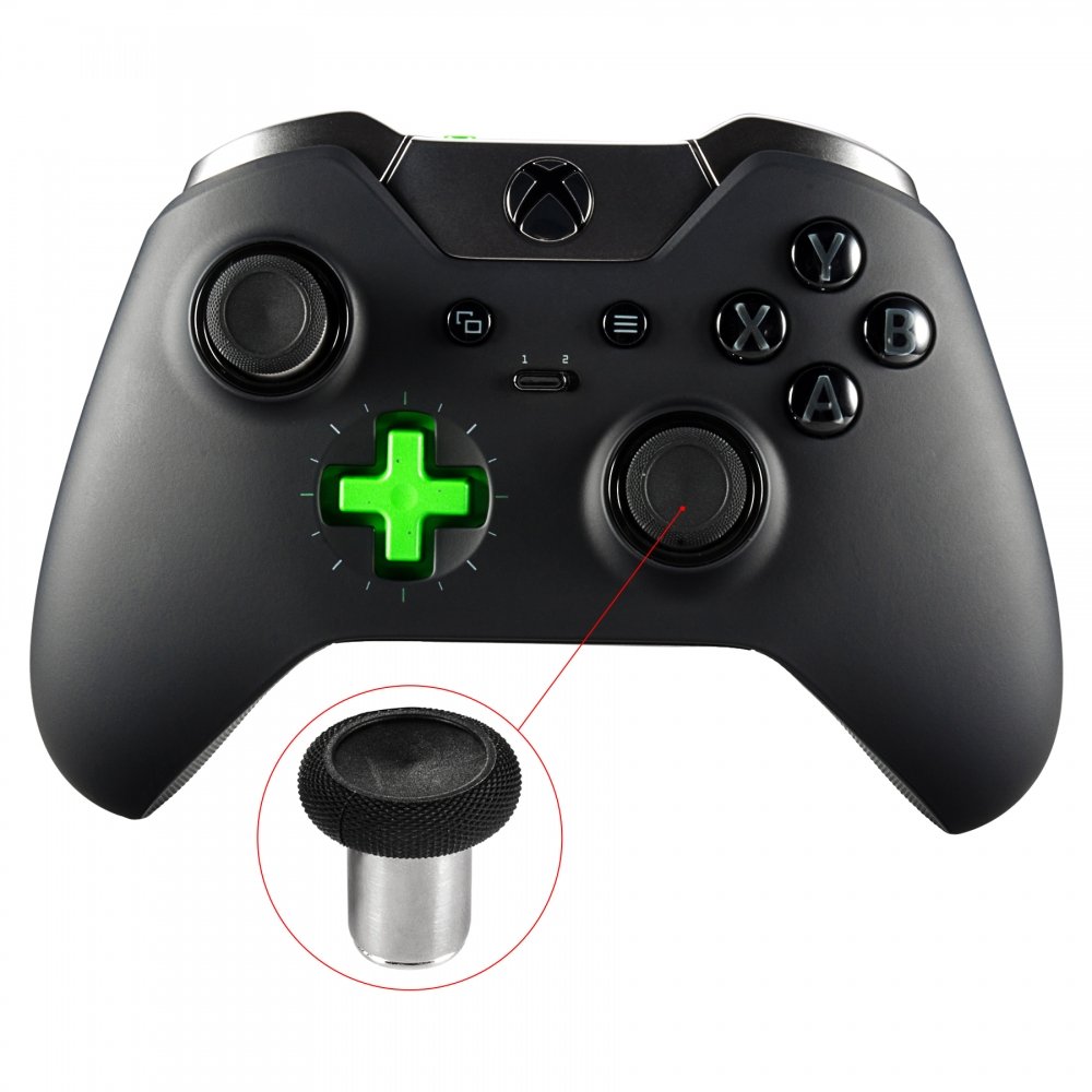 eXtremeRate 8 in 1 Metal Magnetic Black Thumbsticks Analogue Joysticks Replacement Repair Kits for Xbox One S X Elite PS4 Slim Pro Controller with T8H Cross Screwdrivers