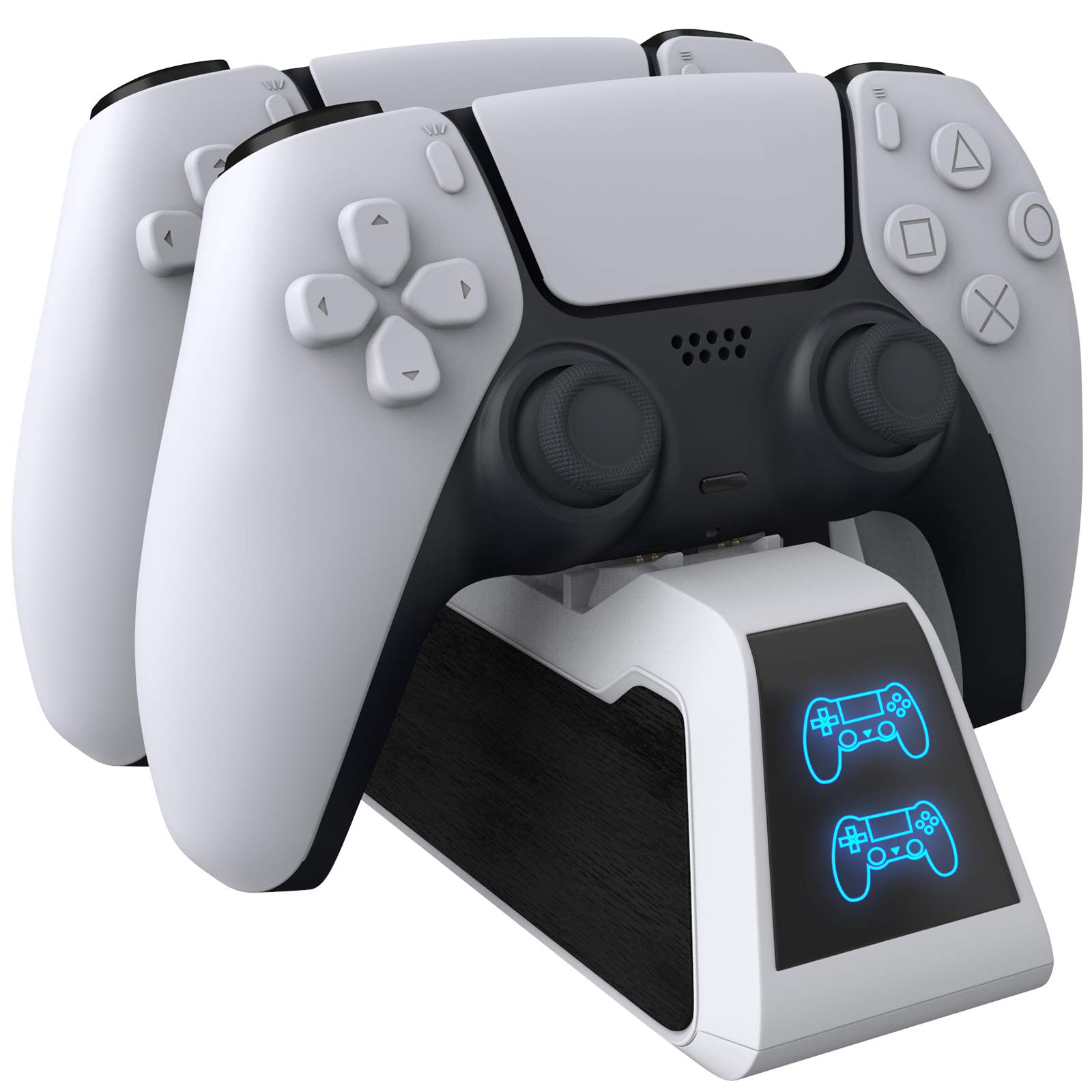 AVIDET PS5 Controller Charger, PS5 Controller Charging Station with Fast, Safety Chip Protection, Charger with LED Indicator, Docking Station Replacement for DualSense Charging Station