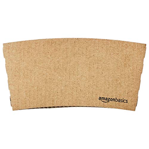 Amazon Basics Kraft Cup Sleeve for 10 and 12oz paper cup, 1,000-Count, Brown