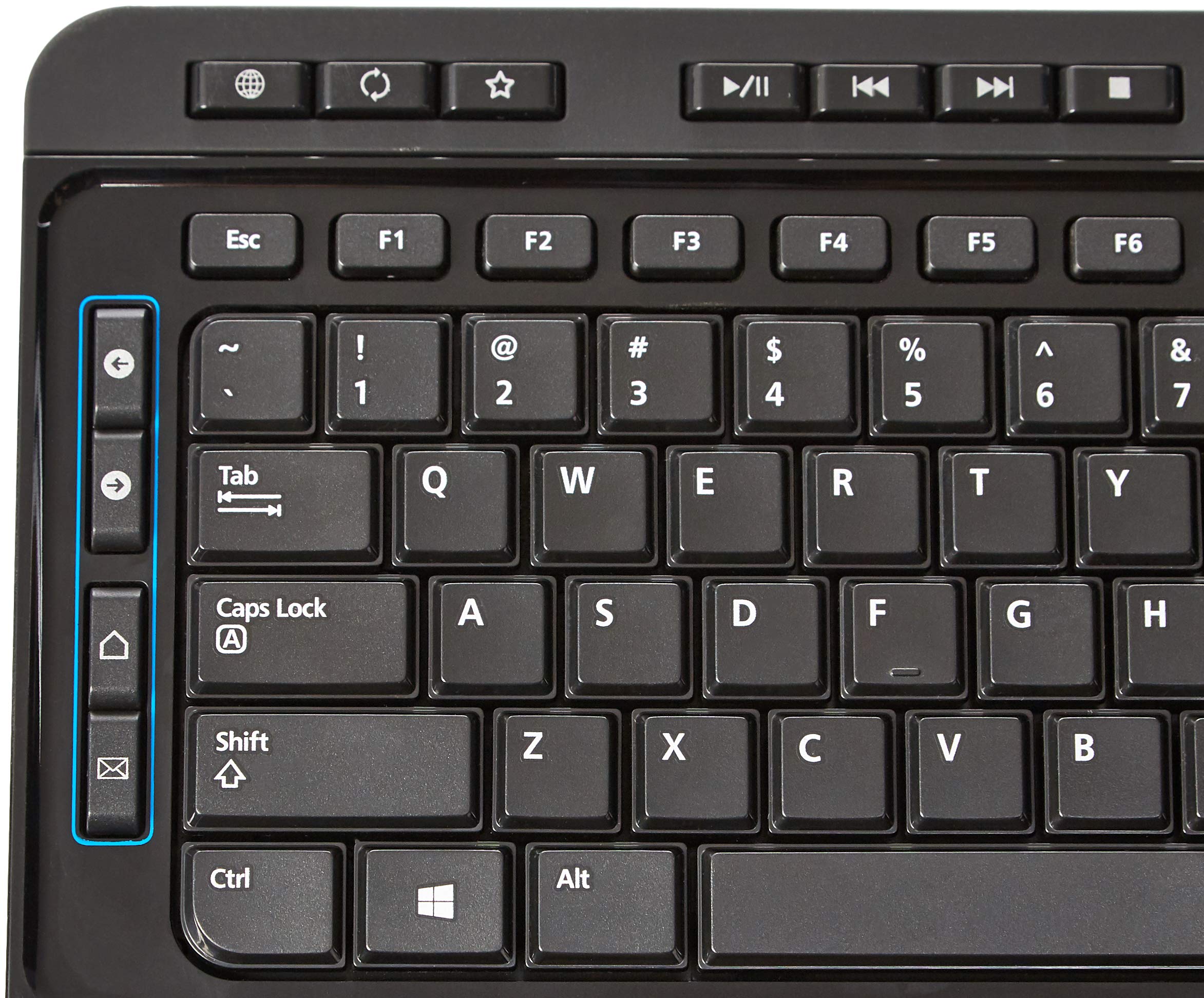 Amazon Basics Wireless Computer Keyboard and Mouse Combo - Full Size - US Layout (QWERTY) & Uni-Directional DisplayPort to HDMI Display Cable - 6 Feet