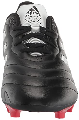 adidas Unisex Goletto VIII Firm Ground Soccer Shoe, Black/White/Red, 10 US Men