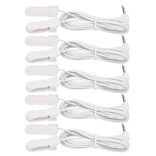 AYNEFY 5pcs / Bag 3.5mm Ear Clip Electrode Wires Cable for TENS Unit Physiotherapy Machine Suitable for Therapeutic Instruments Cables Replacement Accessories